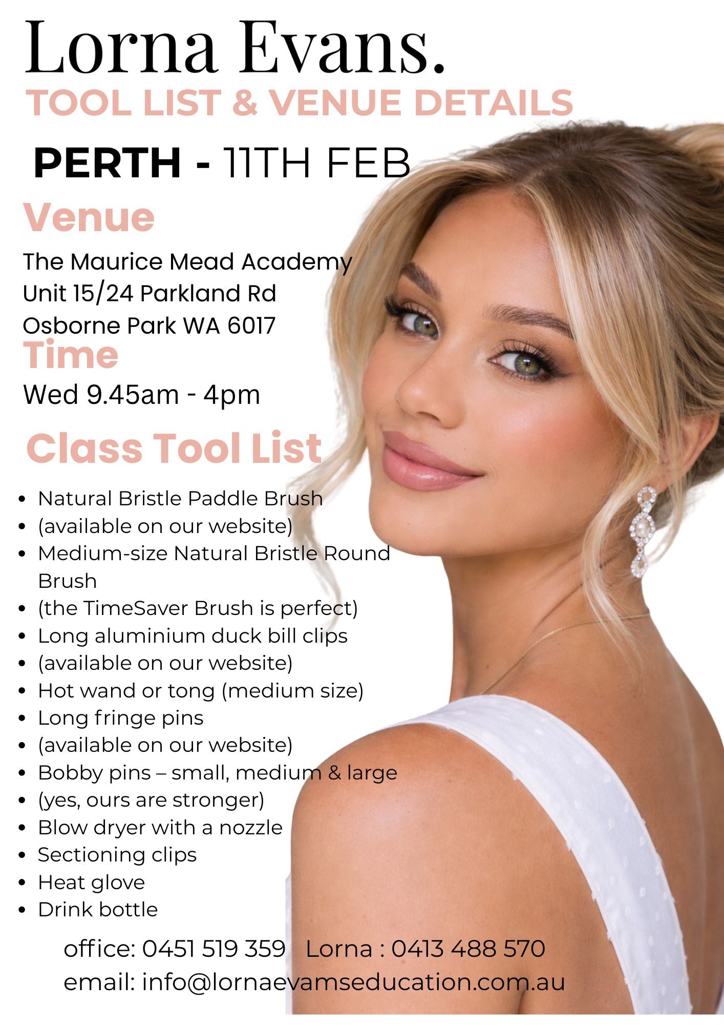 Perth - 1 day Advanced Long Hair Styling Workshop – Lorna Evans Education